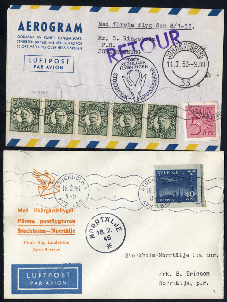 Stamp auctions by Corbitt Stamps. Stamp auction 150. Sweden.