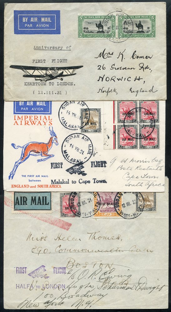 Stamp auctions by Corbitt Stamps. Stamp auction 152. Sudan.