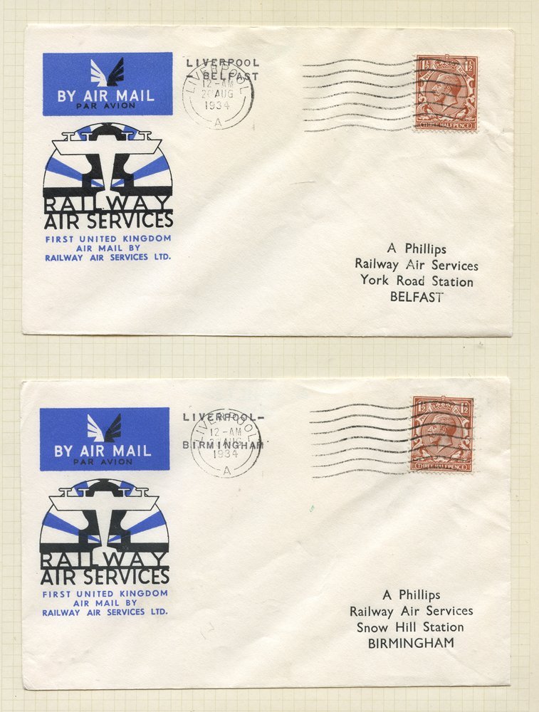Stamp Auction - postal history airmails - internal first flight covers ...