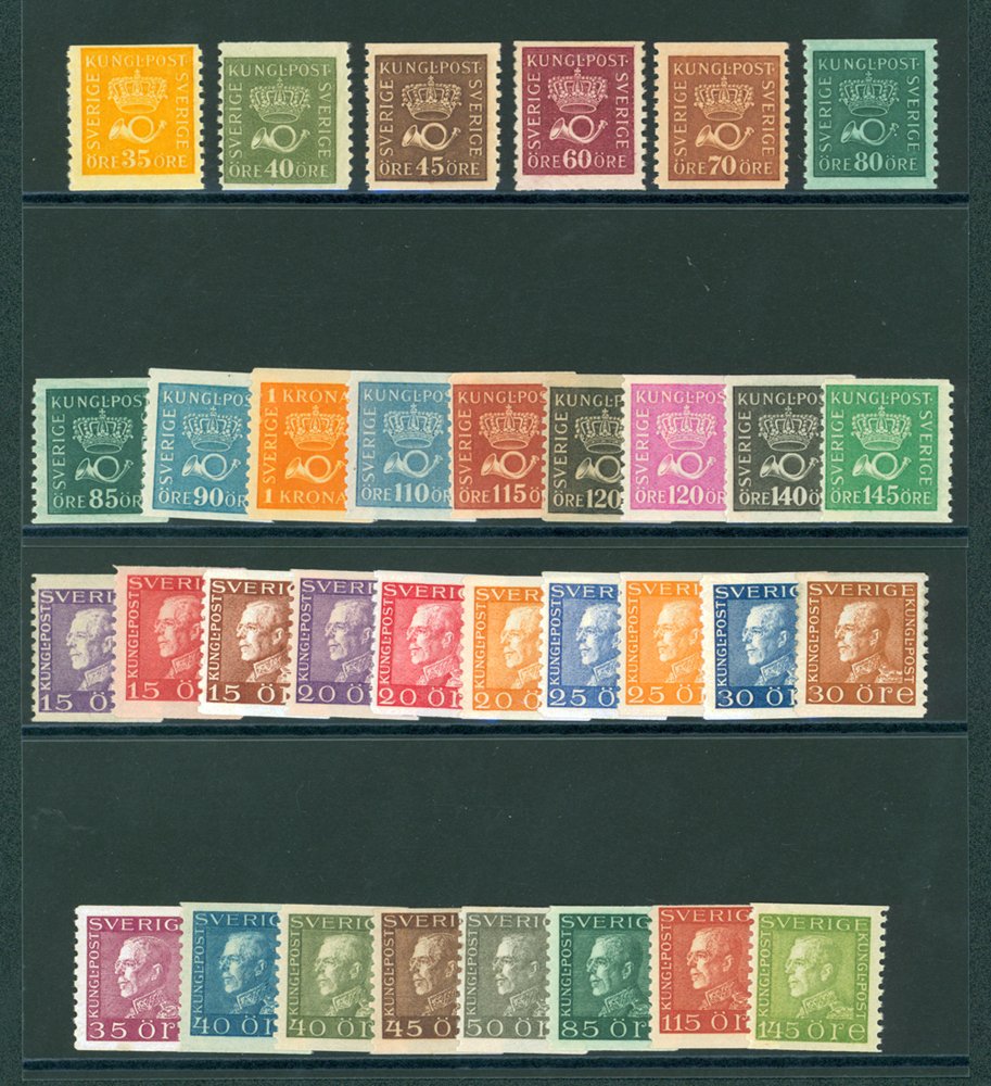 Stamp auctions by Corbitt Stamps. Stamp auction 162. Sweden.