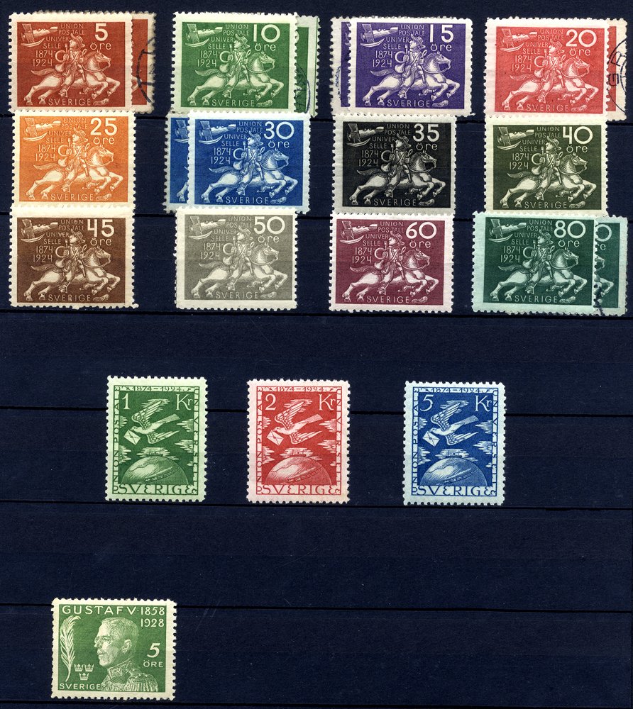 Stamp auctions by Corbitt Stamps. Stamp auction 165. Sweden.