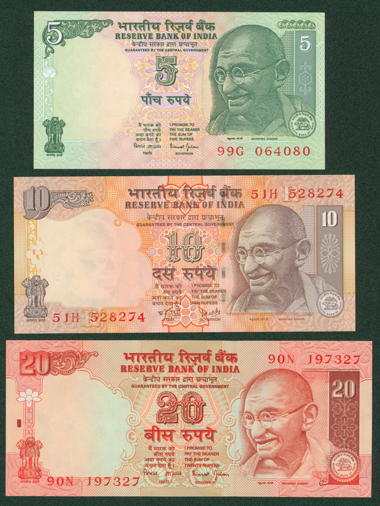 India 2002-06 5 Rupees, 10 Rupees & 20 Rupees | Barnebys